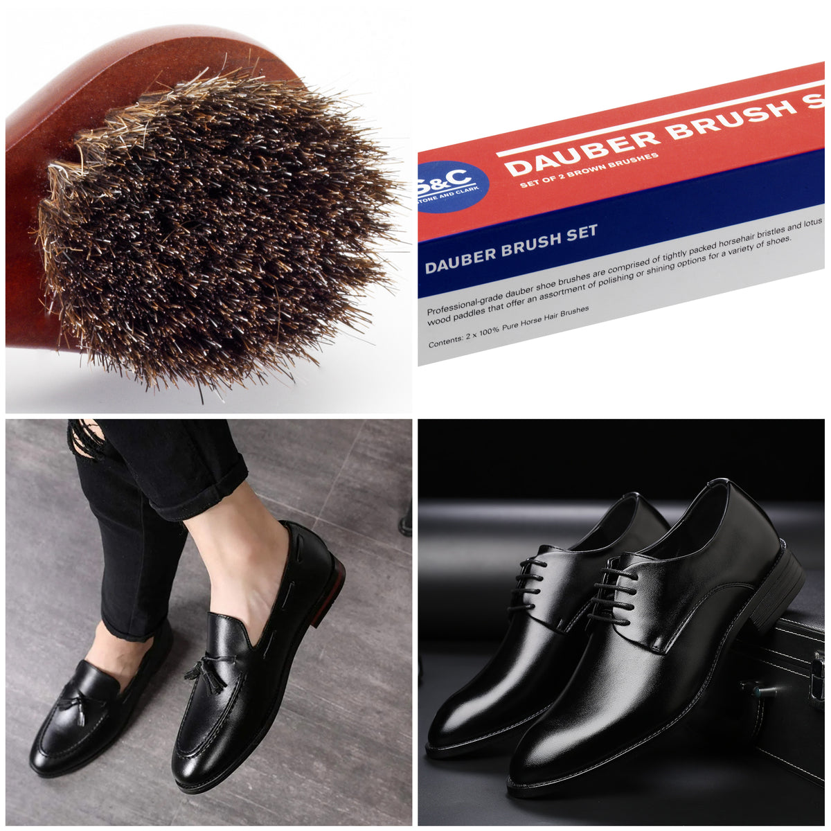 Red Shoe Polish Applicator Brushes – Stone&Clark